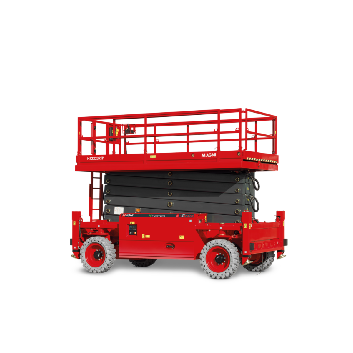 Magni HS 2223 RT (4WD, 4WS, outriggers) type of scissor lift, hibrid ...